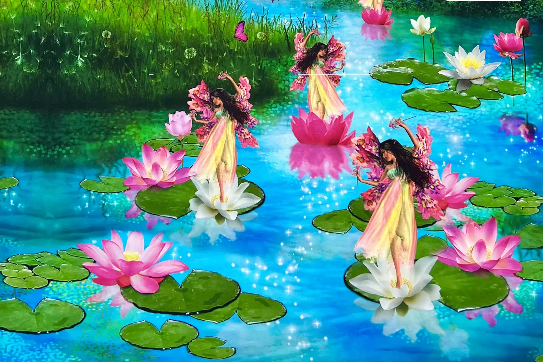 Jersey Stoff Panel - tanzende Fee - Öko-Tex 100 - StoffeBox.de - Stoffe ...